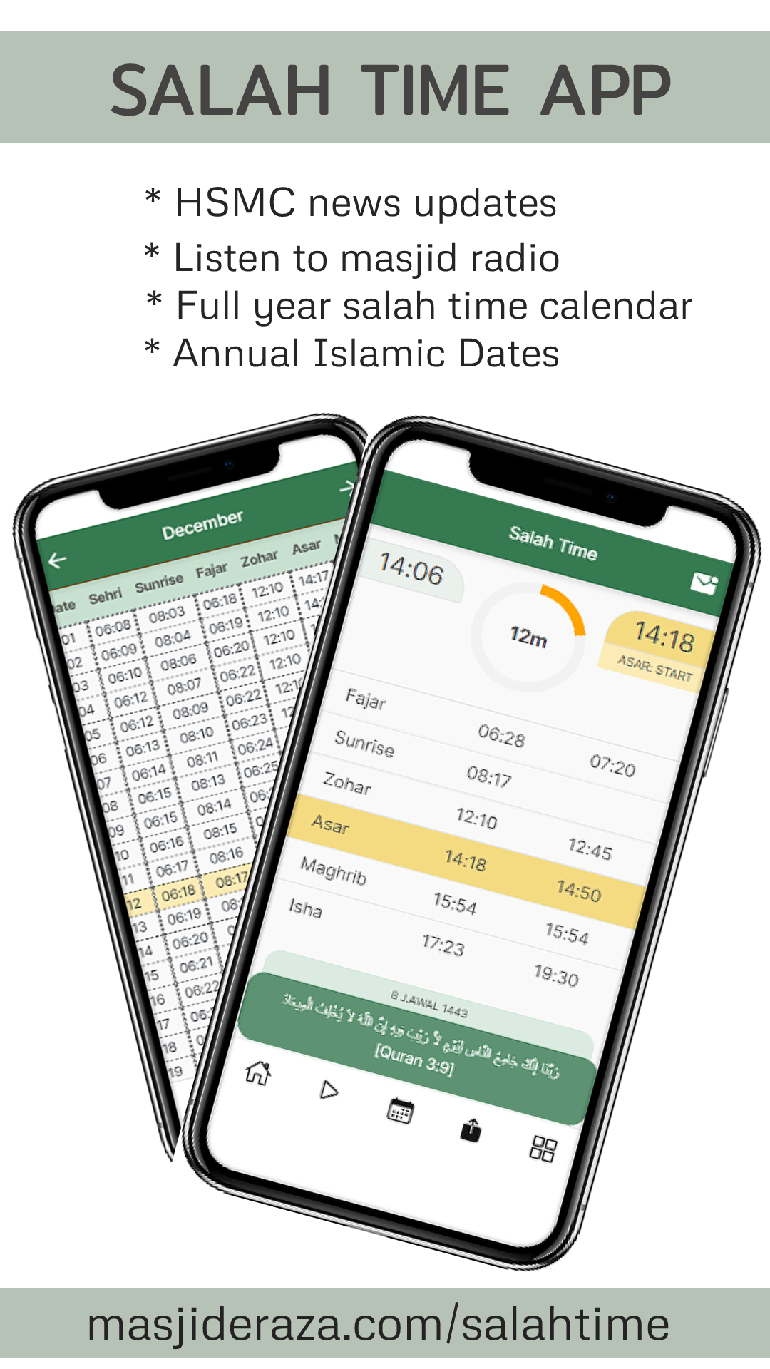 Prayer Times – Masjid-e-Raza